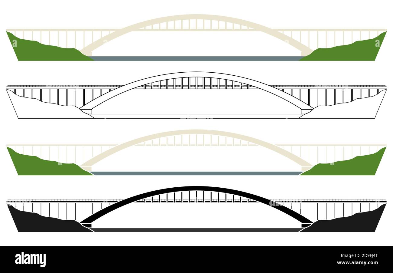 River bridge view in Cut Out Stock Images & Pictures - Alamy