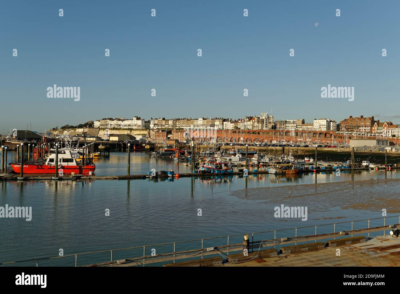 The Royal Harbour at Ramsgate in Kent. A fishing port on the Isle of ...