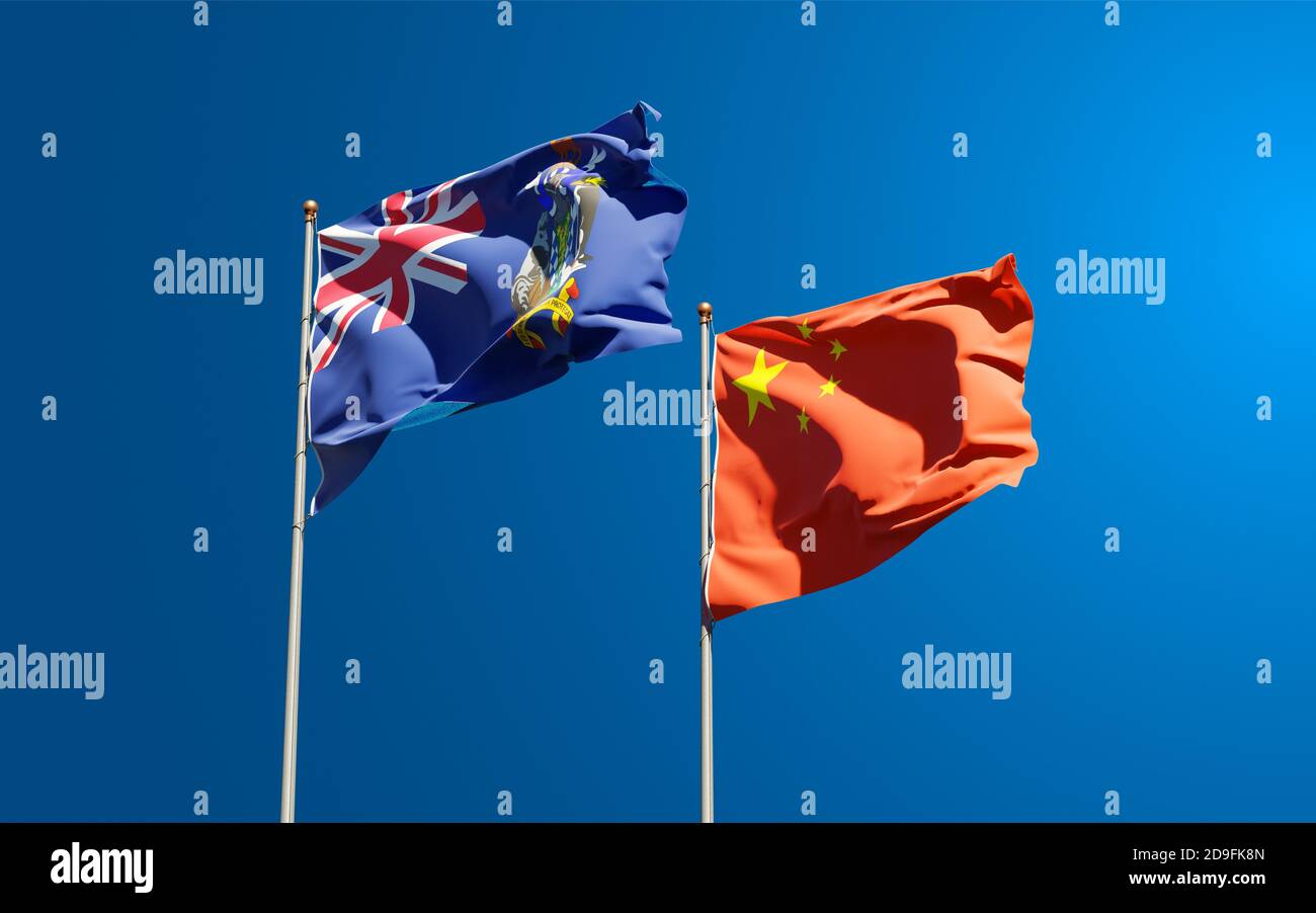 Beautiful national state flags of South Georgia and the South Sandwich ...