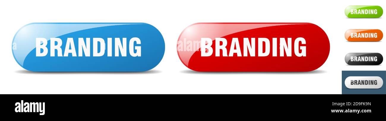 branding button. sign. key. push button set Stock Vector Image & Art ...