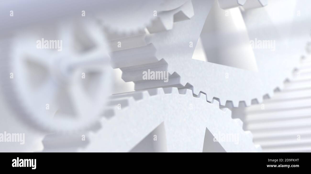 Teamwork and cooperation concept.Group of mechanisms and gears ...