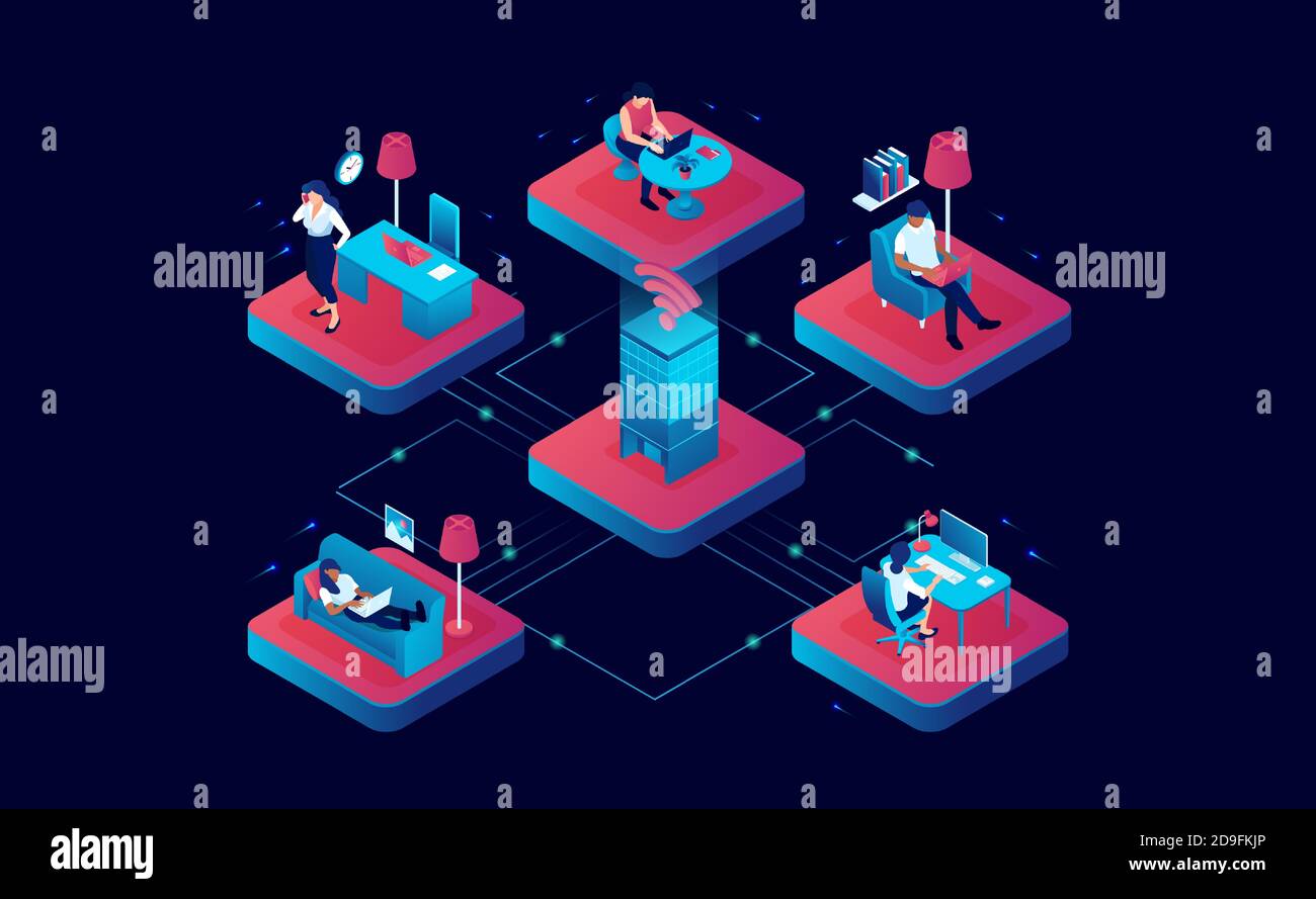 Centralized office Stock Vector Images - Alamy