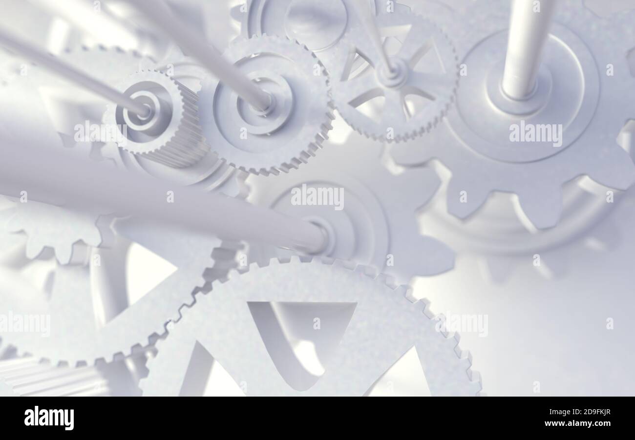 Teamwork and cooperation concept.Group of mechanisms and gears ...