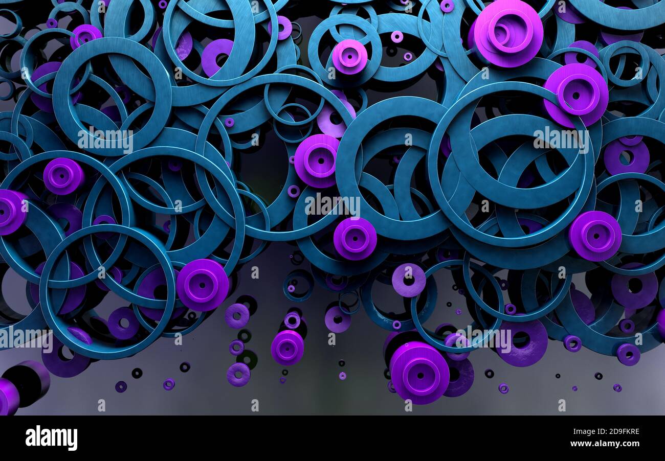 Blue and black circles and geometric shapes background Stock Photo - Alamy