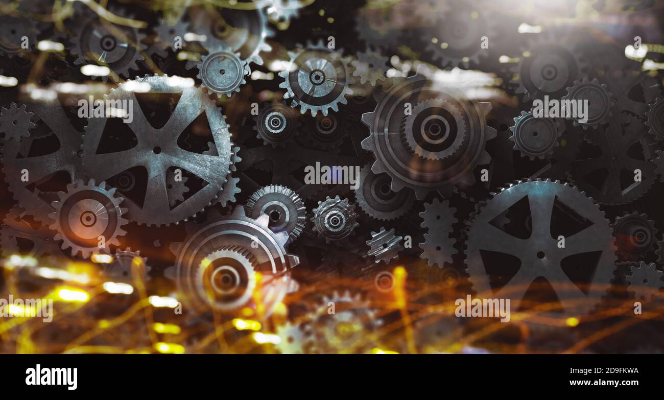 Industrial and mechanical background. Engine and technology concept ...