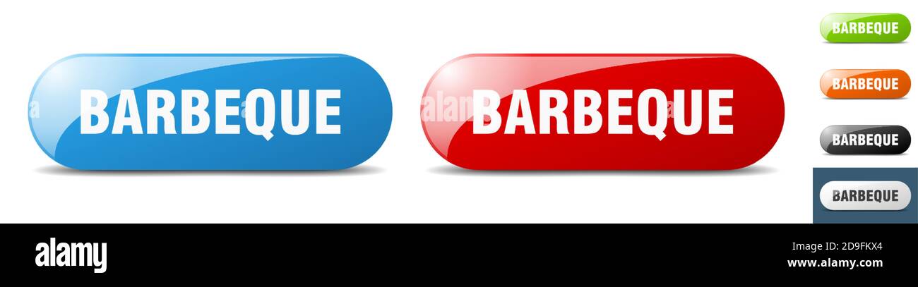 barbeque button. sign. key. push button set Stock Vector Image & Art ...