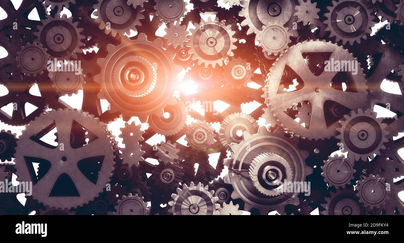 Industrial and mechanical background. Engine and technology concept ...