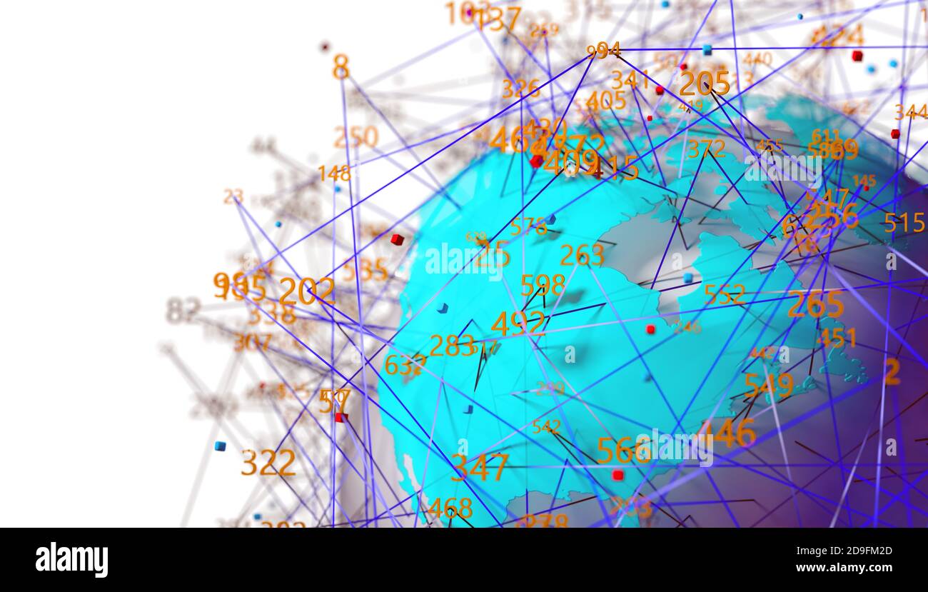 Digital world maps hi-res stock photography and images - Alamy