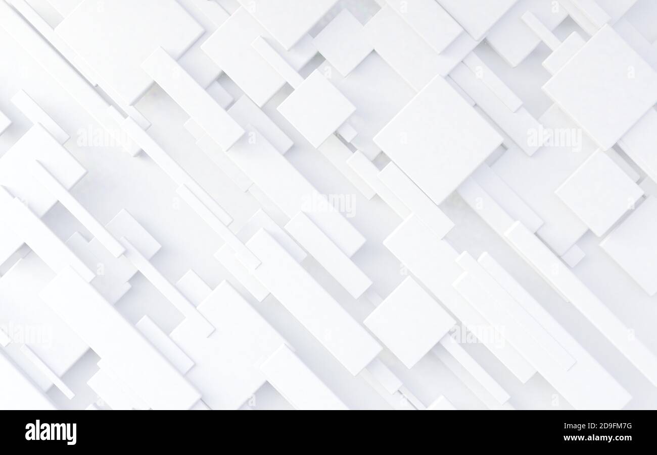 Abstract Geometric Design With Cubes Structure White Cubes Background