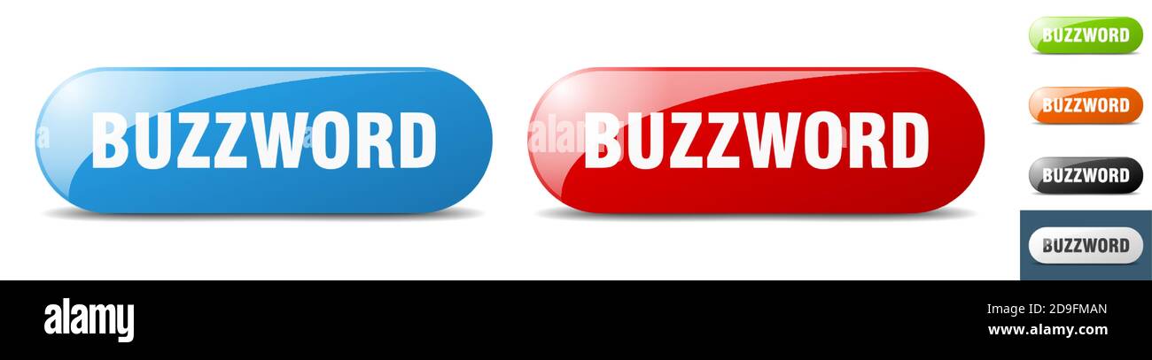 buzzword button. sign. key. push button set Stock Vector Image & Art ...