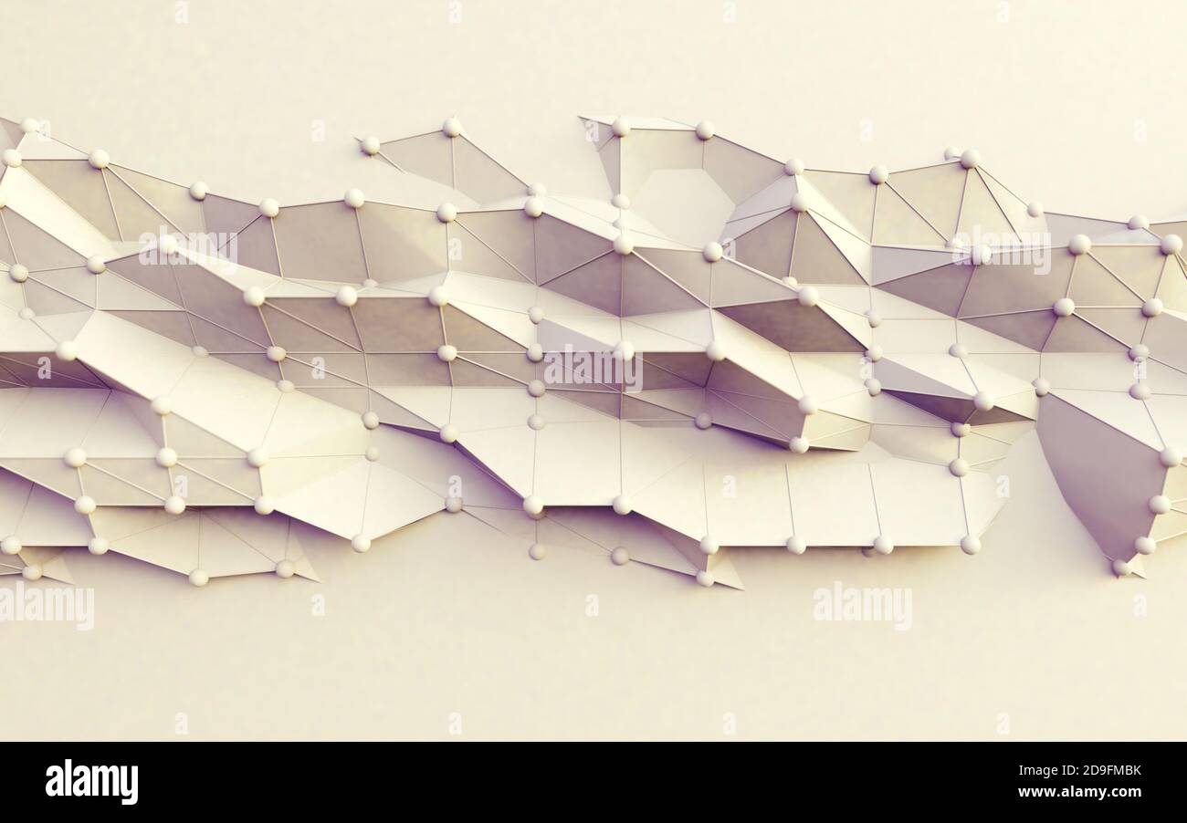 Abstract background of technology and science. Mesh or net with lines ...