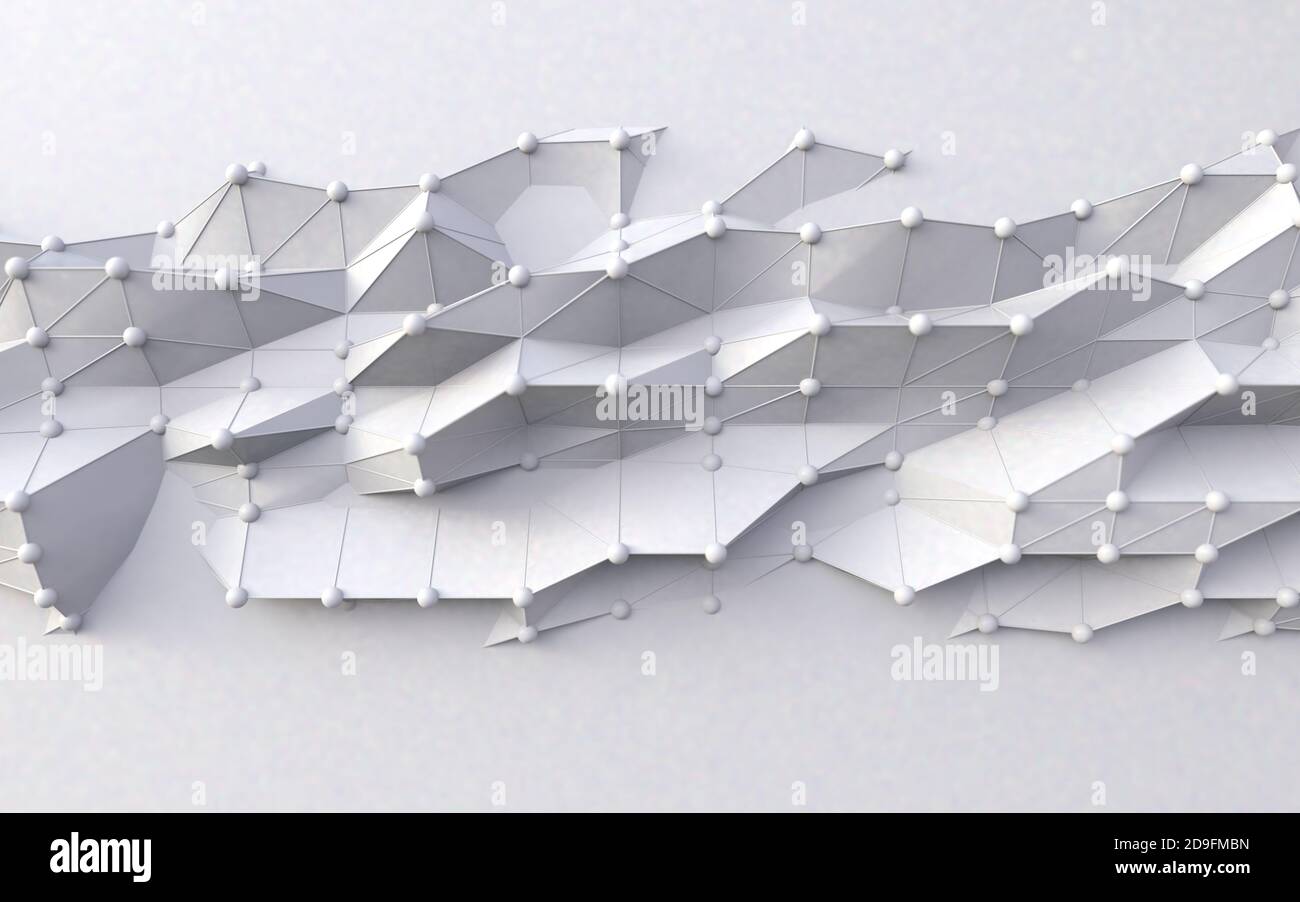 Abstract background of technology and science. Mesh or net with lines ...