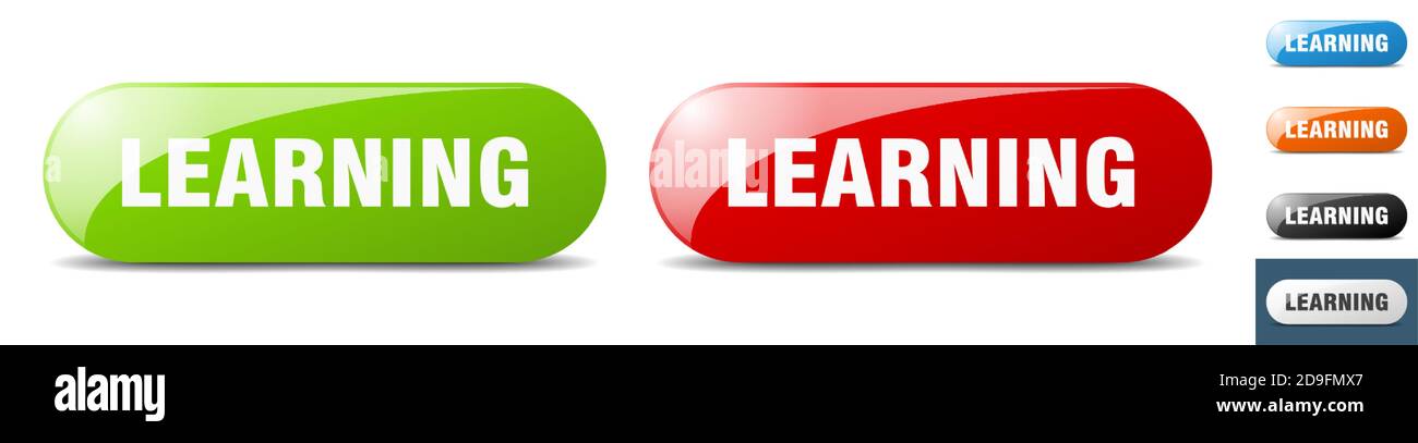learning button. sign. key. push button set Stock Vector Image & Art - Alamy