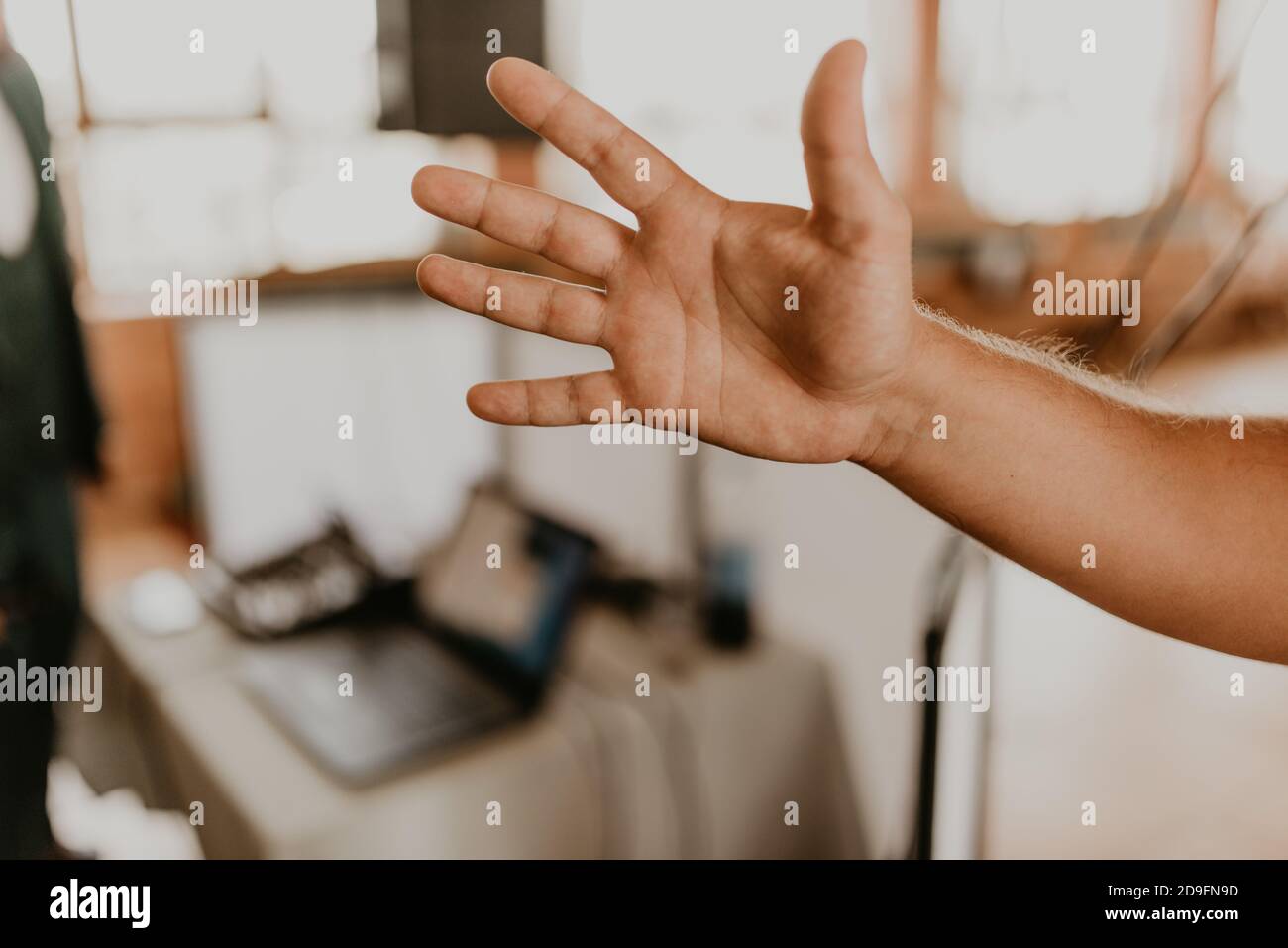 Human male hand with the inner side Stock Photo - Alamy