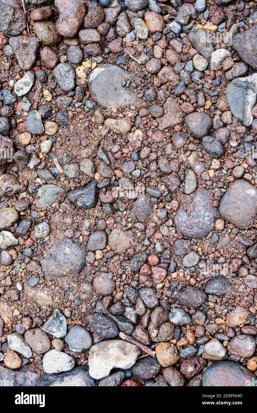 Textures of river stones and river sand come in a variety of shapes and ...