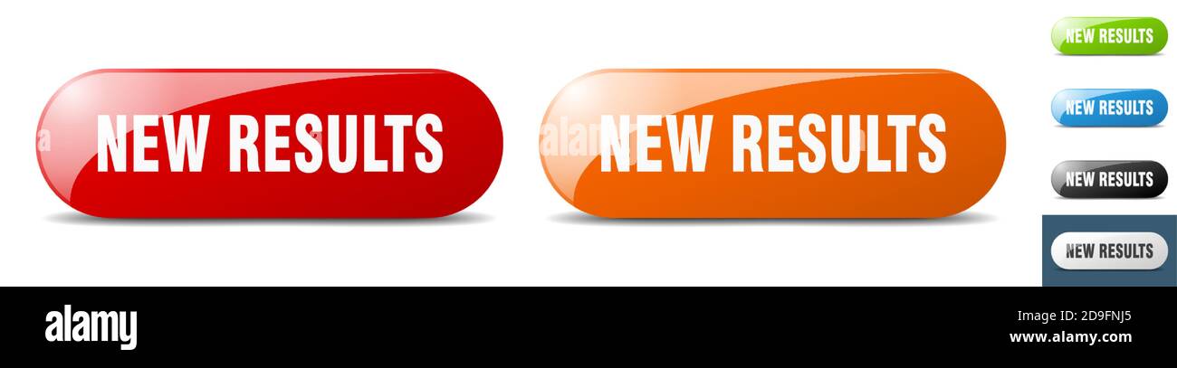 new results button. sign. key. push button set Stock Vector Image & Art ...
