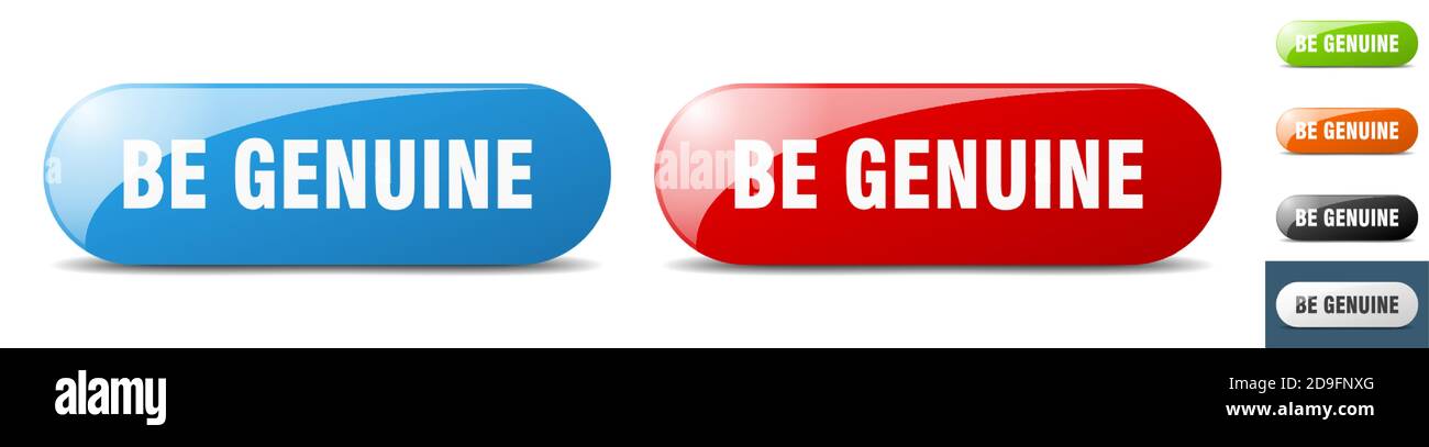be genuine button. sign. key. push button set Stock Vector Image & Art - Alamy