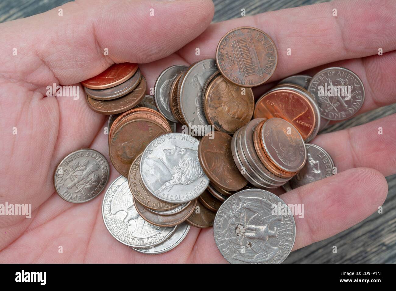 Metallic American cents. Storage and accumulation of money in the ...