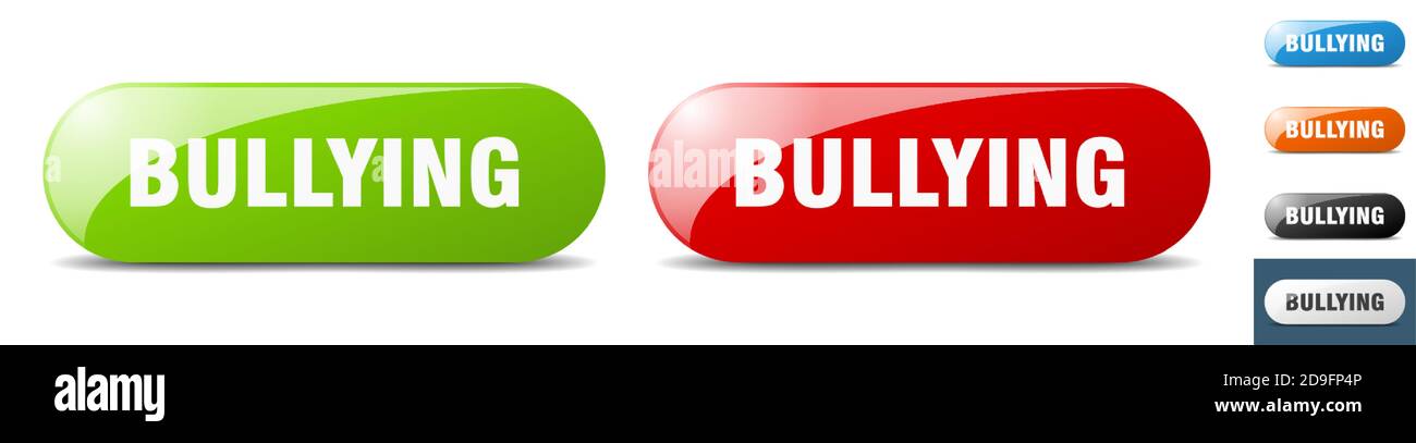 bullying button. sign. key. push button set Stock Vector Image & Art ...