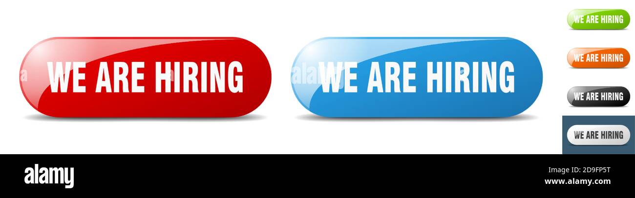 we are hiring button. sign. key. push button set Stock Vector Image & Art - Alamy