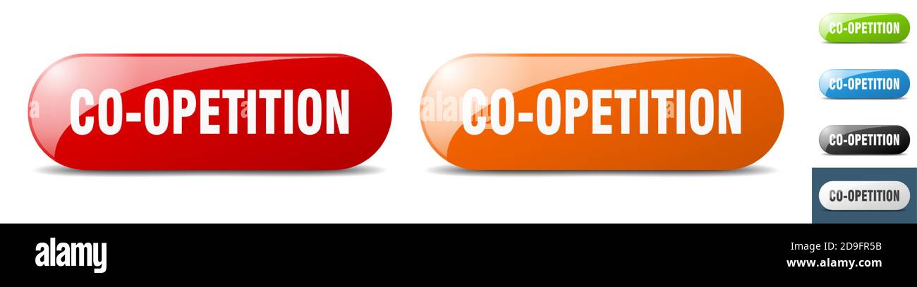 co-opetition button. sign. key. push button set Stock Vector Image & Art - Alamy