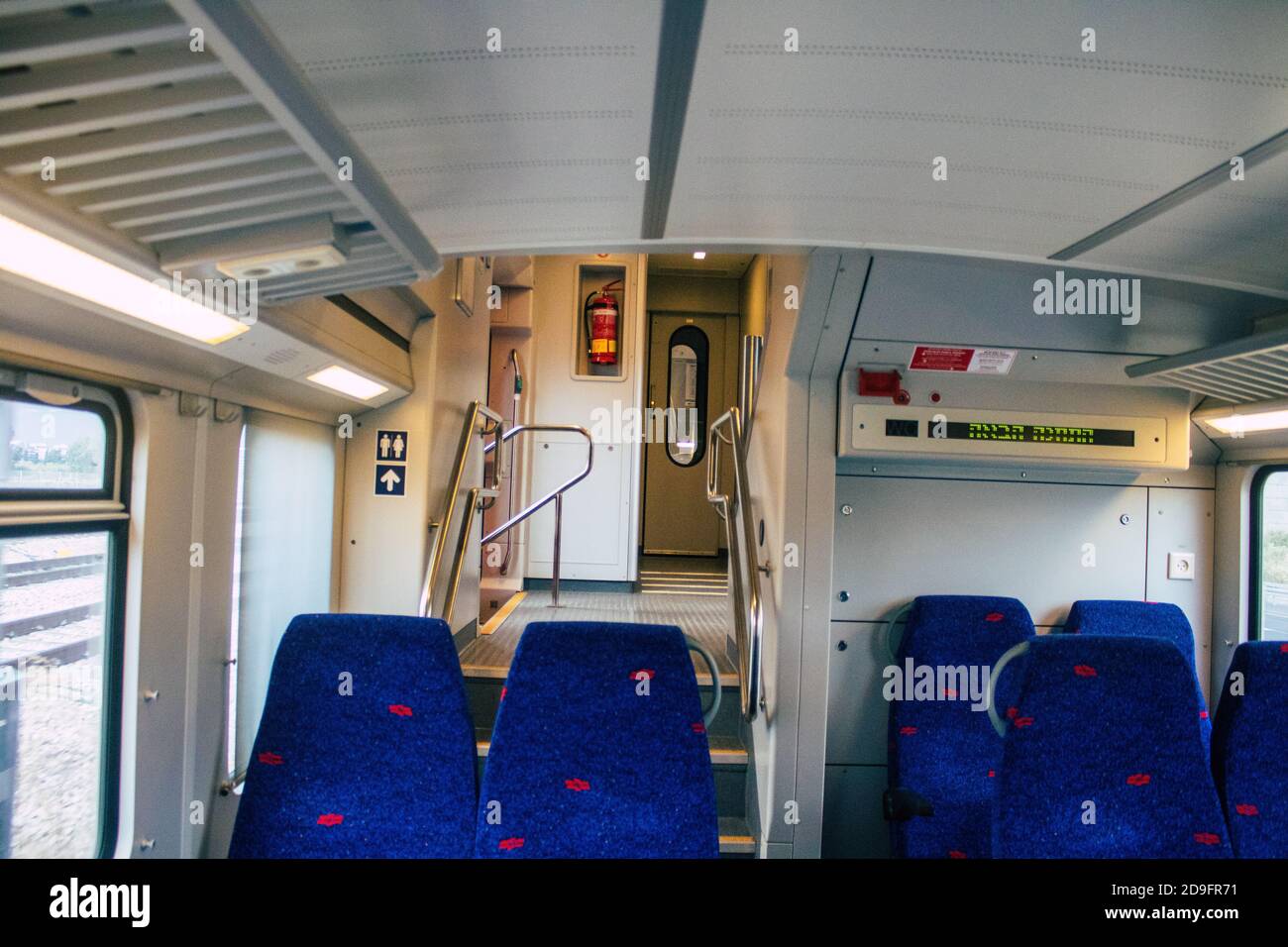 Tel Aviv Israel November 04, 2020 Inside a traditional red Israeli ...