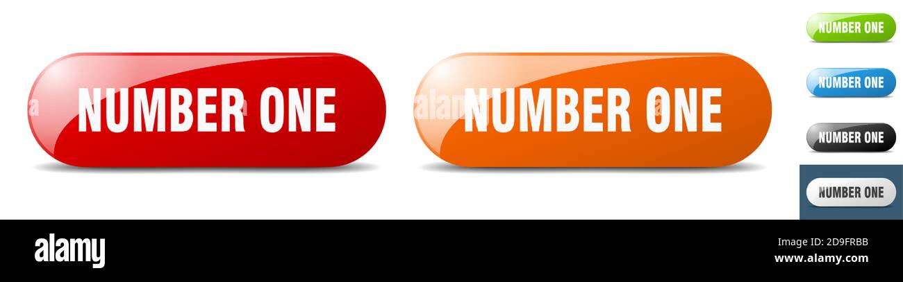 number one button. sign. key. push button set Stock Vector Image & Art ...