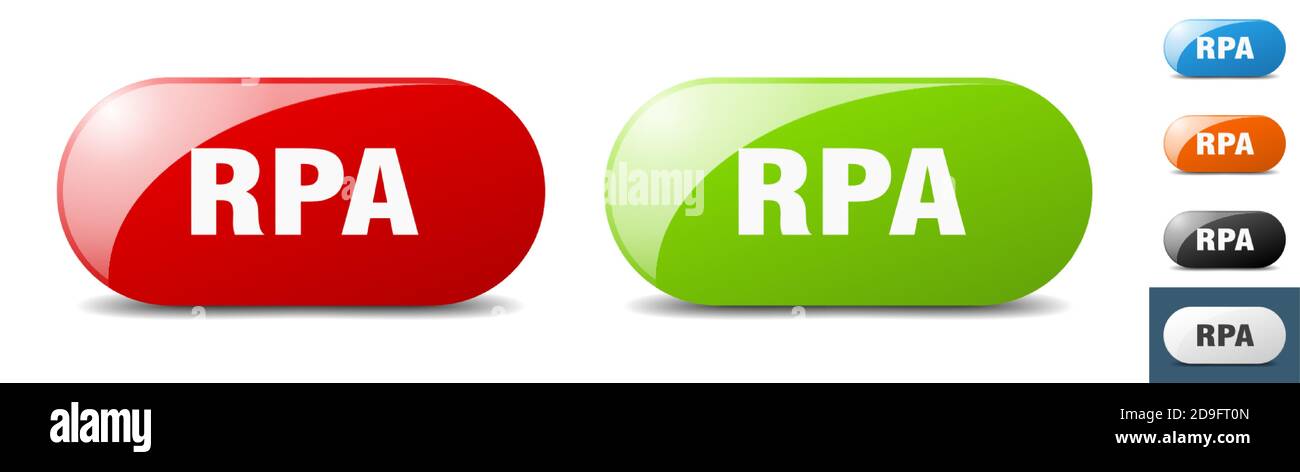 rpa button. sign. key. push button set Stock Vector Image & Art - Alamy