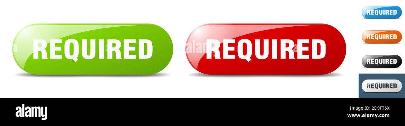required button. sign. key. push button set Stock Vector Image & Art ...