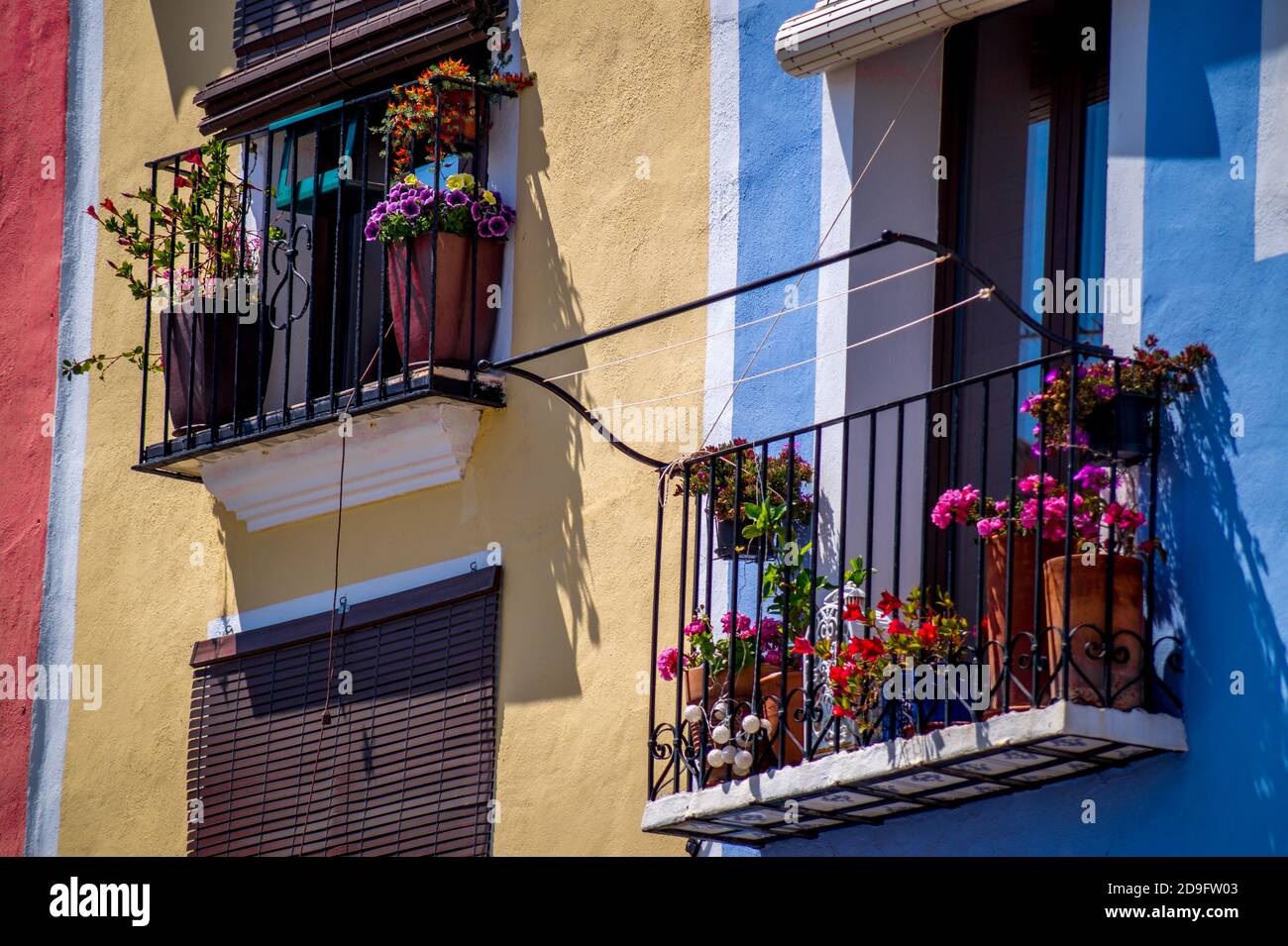 Colorful house facades Stock Photo - Alamy