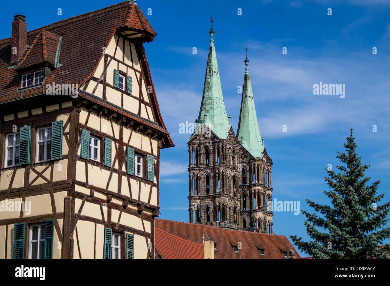 Bavarian Church and House Stock Photo - Alamy