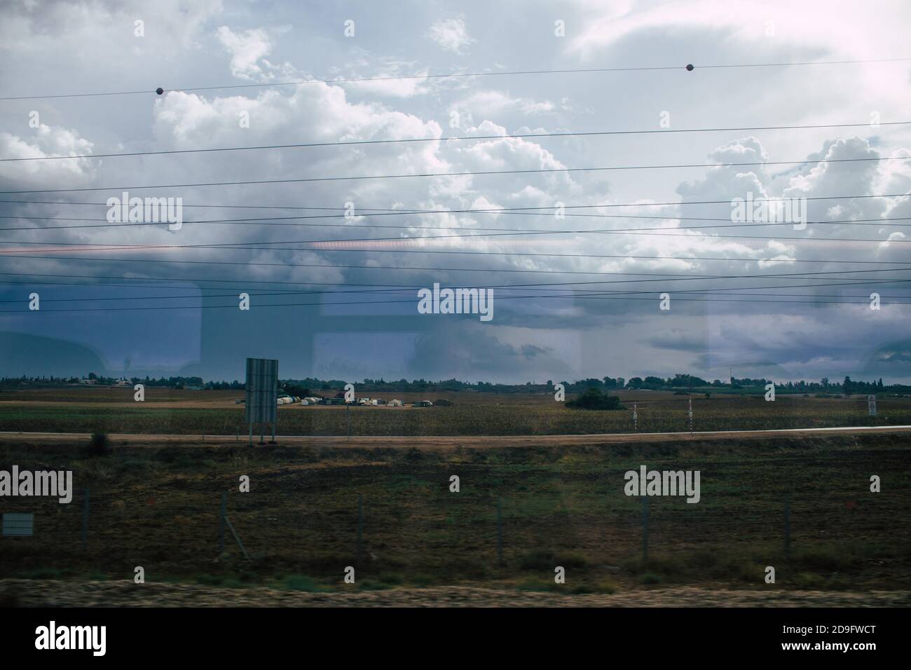 View of a beautiful sky with clouds during the sunset in Israel Stock ...