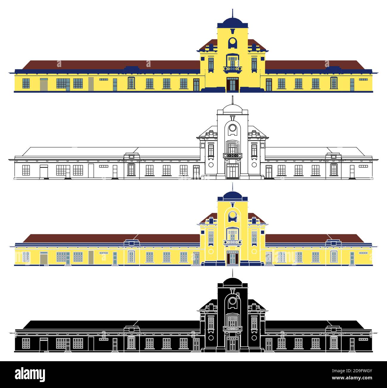 Building train station in Cut Out Stock Images & Pictures - Alamy