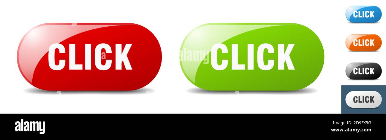 click button. sign. key. push button set Stock Vector Image & Art - Alamy