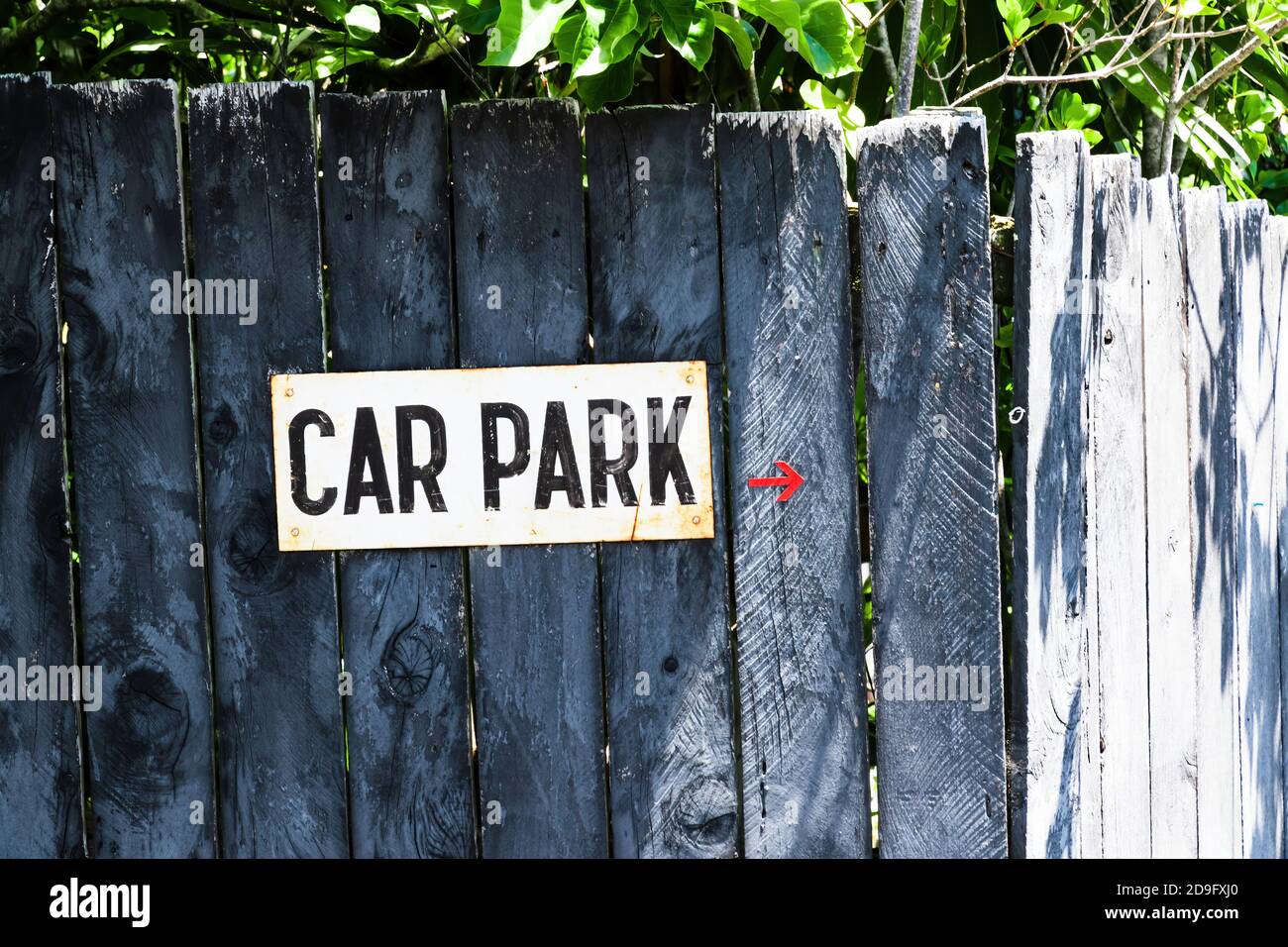 Rural car park signage Stock Photo - Alamy