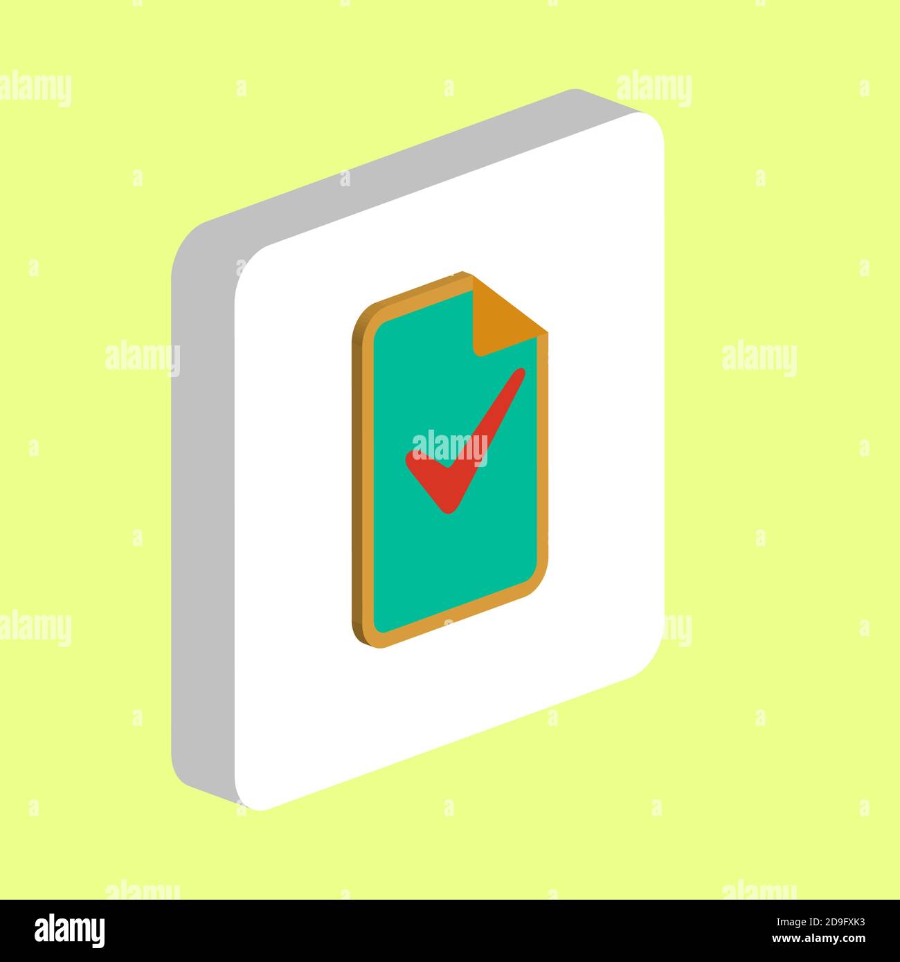 Silhouette check mark ok flat Stock Vector Images - Alamy