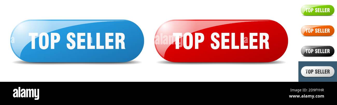 top seller button. sign. key. push button set Stock Vector Image & Art ...