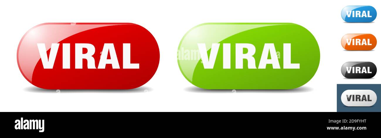 viral button. sign. key. push button set Stock Vector Image & Art - Alamy