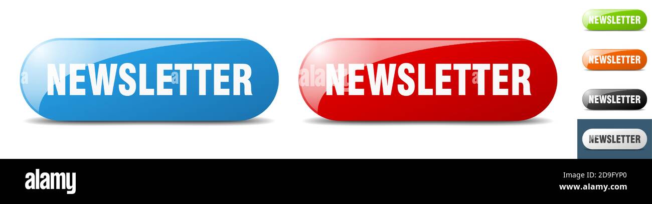 newsletter button. sign. key. push button set Stock Vector Image & Art ...