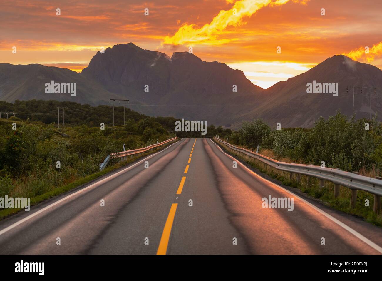 Road to Lofoten E10 or Lofast, Norway Stock Photo - Alamy