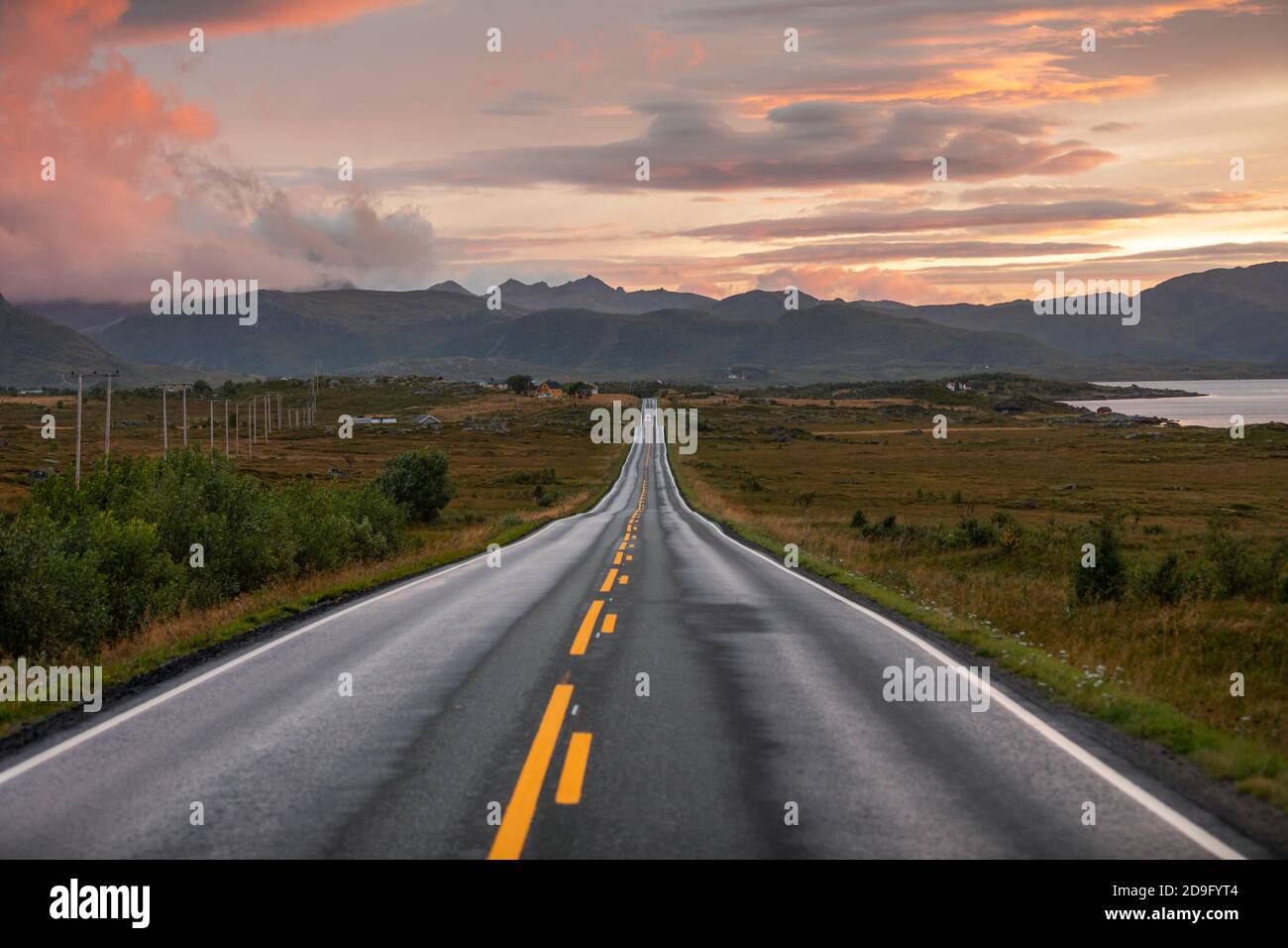 Road to Lofoten E10 or Lofast, Norway Stock Photo - Alamy