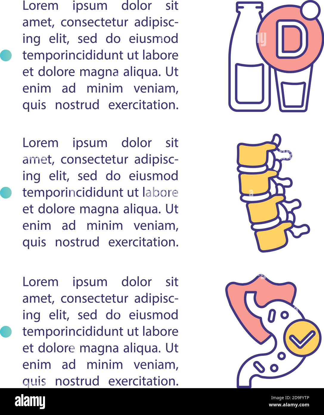 Nutrients and health benefits concept icon with text Stock Vector Image ...
