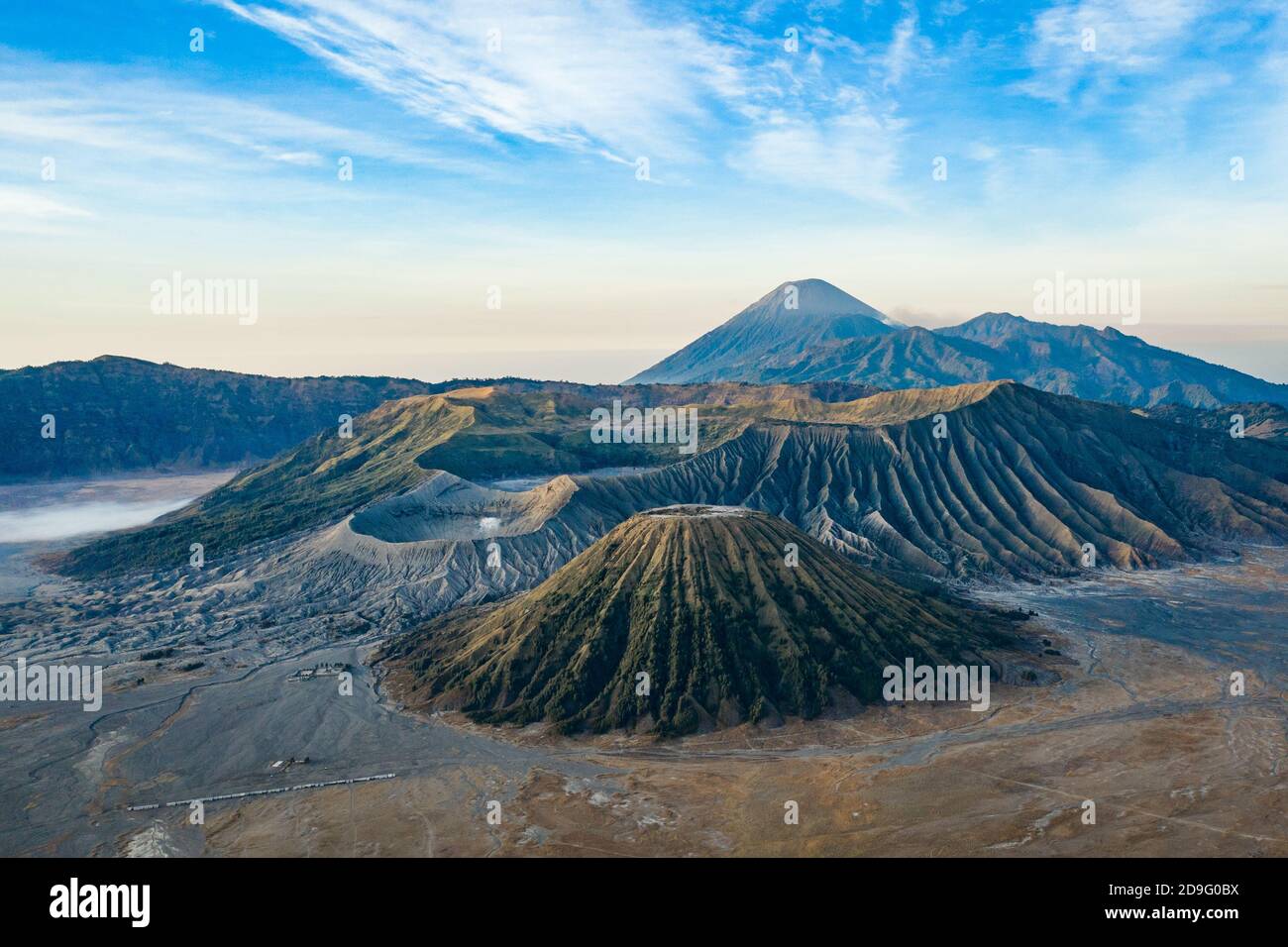 aerial panorama view of mount bromo in indonesia Stock Photo - Alamy