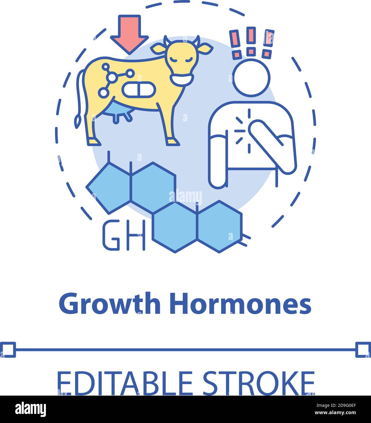Growth hormones concept icon Stock Vector Image & Art - Alamy