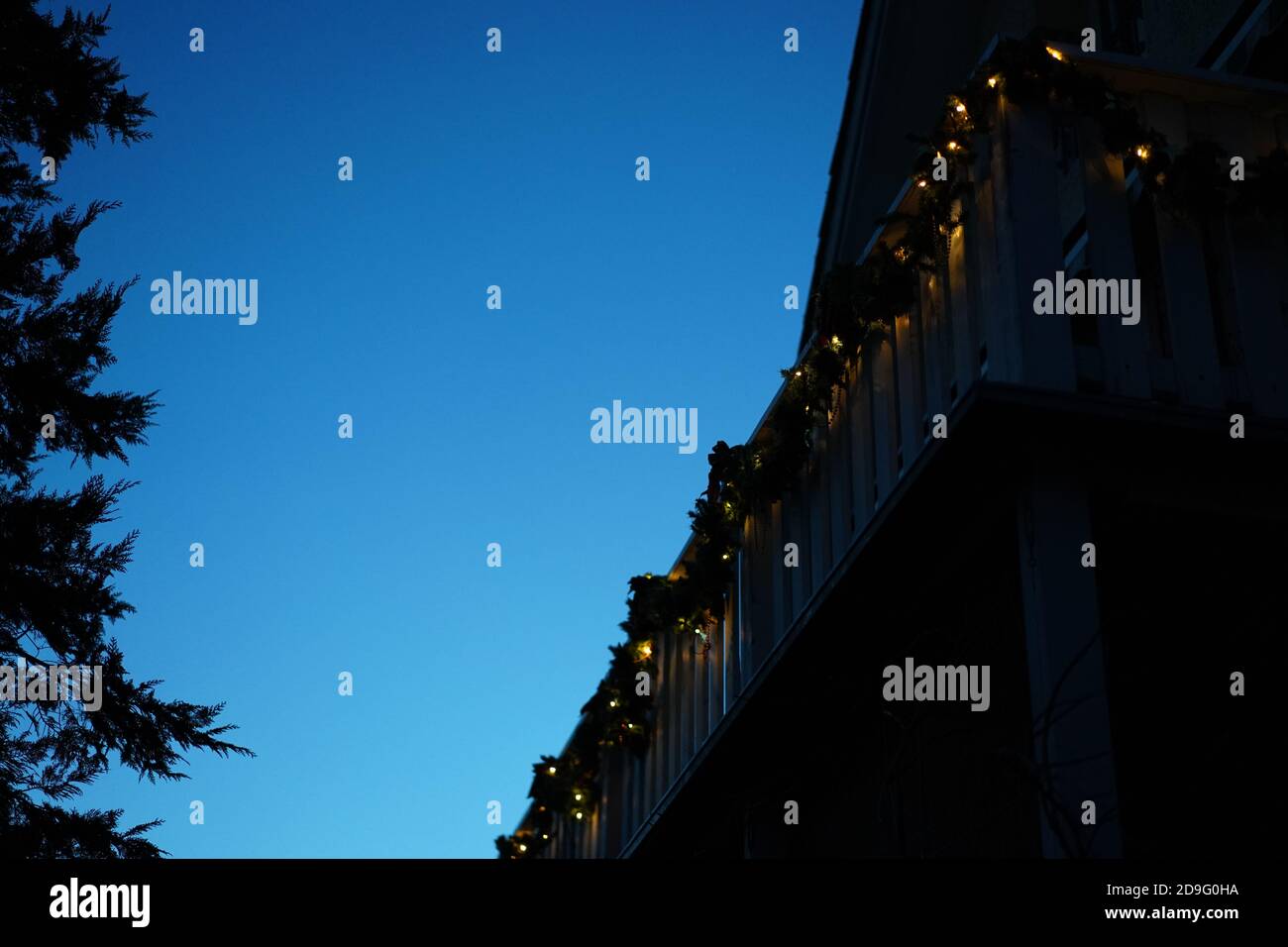Balcony railing night hi-res stock photography and images - Alamy
