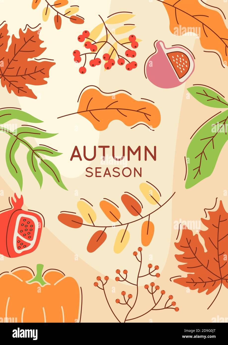 Autumn season abstract poster template Stock Vector Image & Art - Alamy