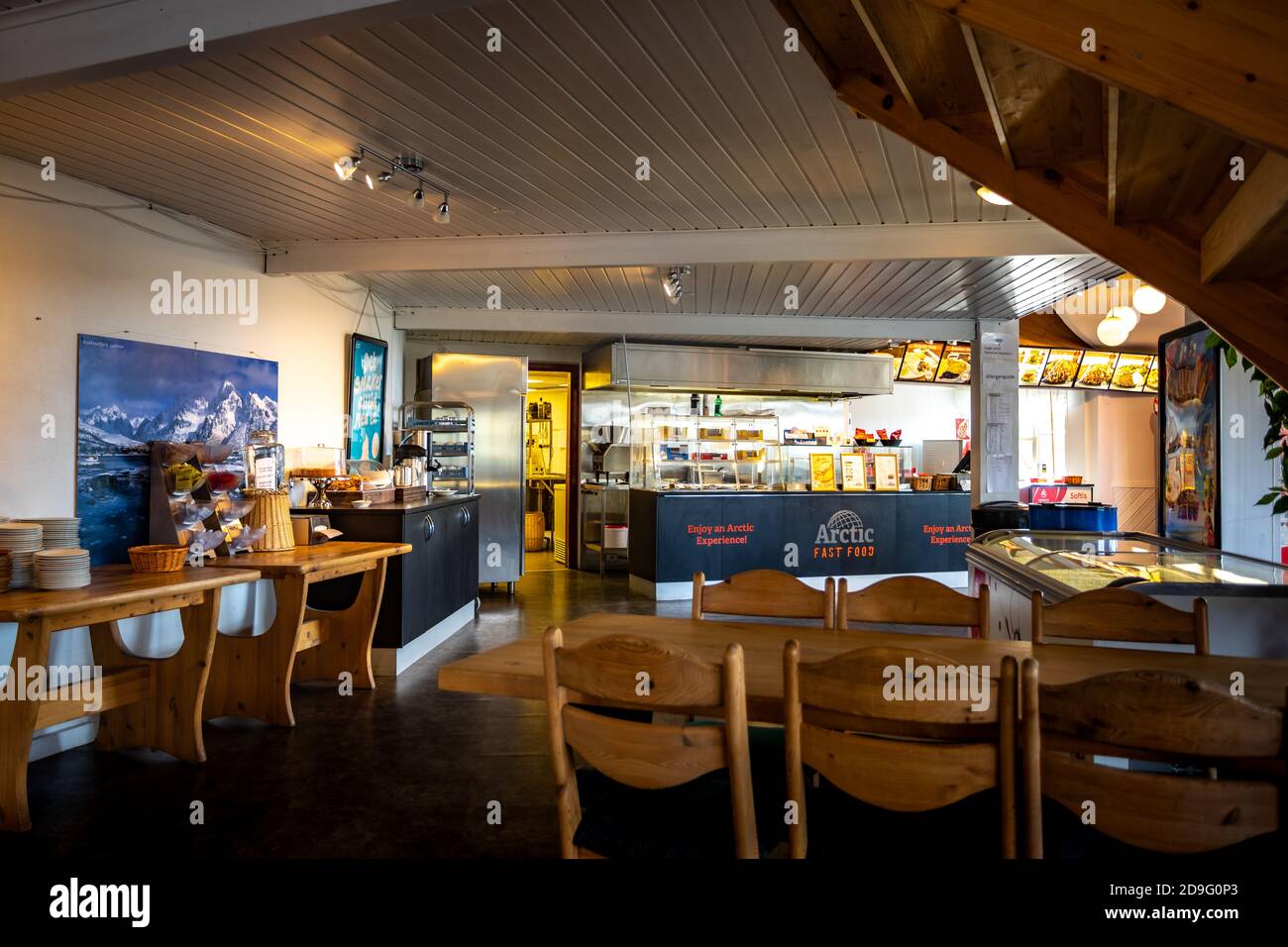 Inside The Arctic Circle center or Polarsirkelen in Norway Stock Photo ...