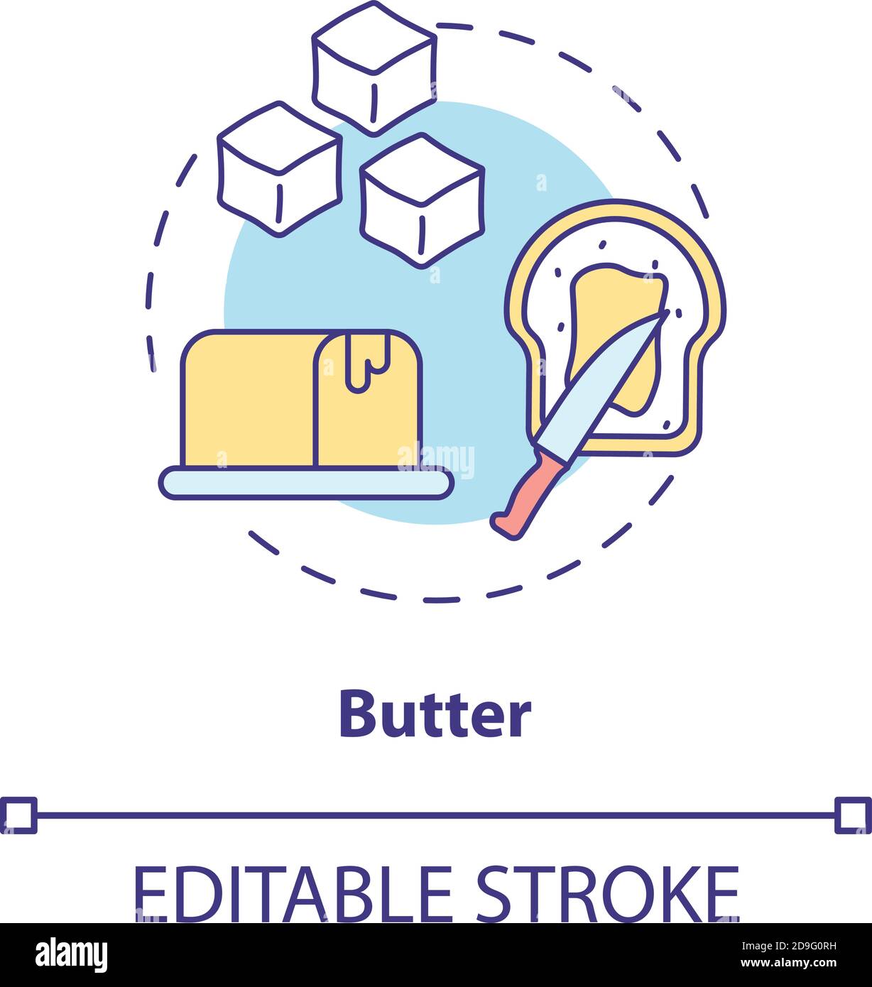 Butter concept icon Stock Vector Image & Art - Alamy