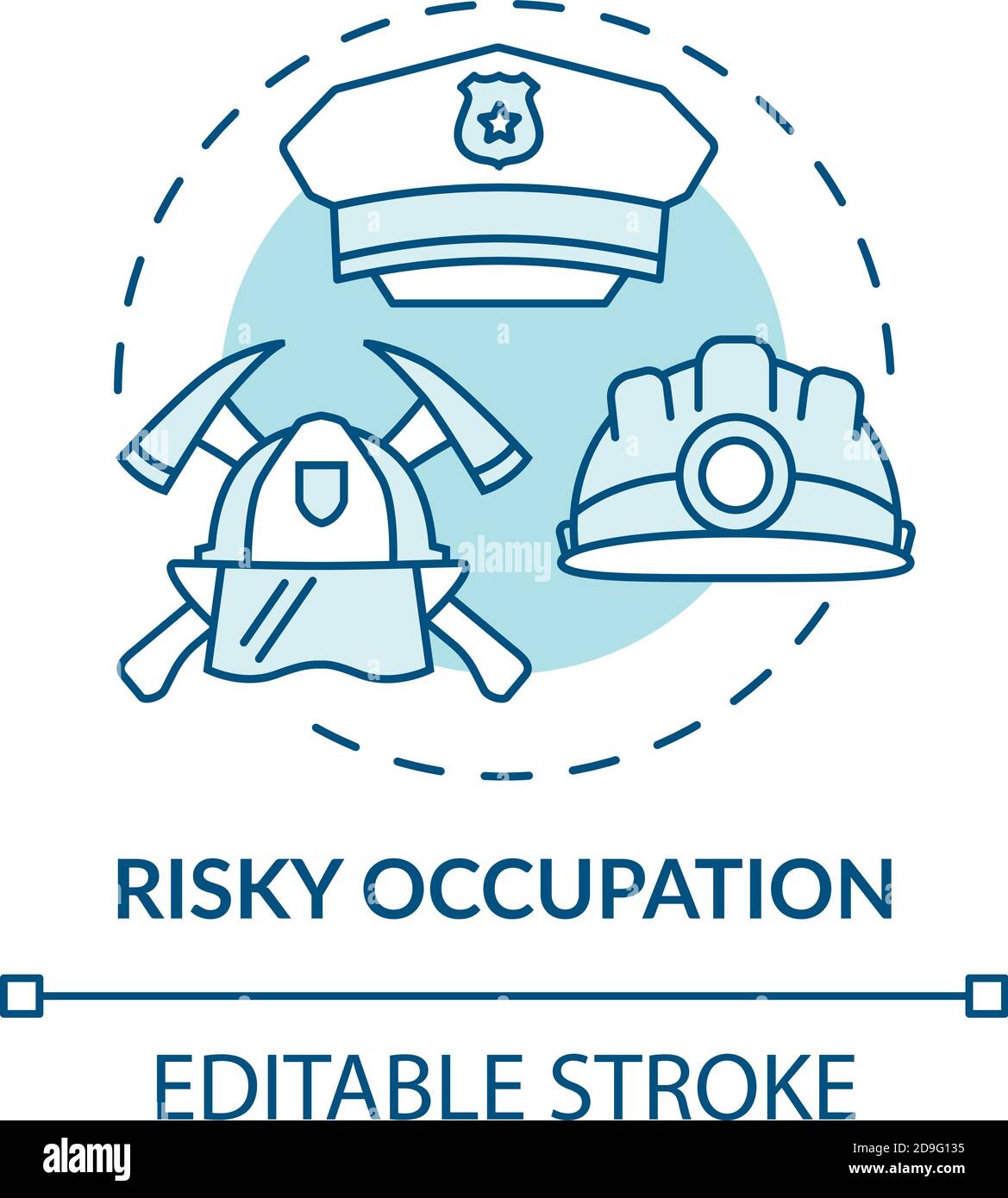 Risky occupation concept icon Stock Vector Image & Art - Alamy