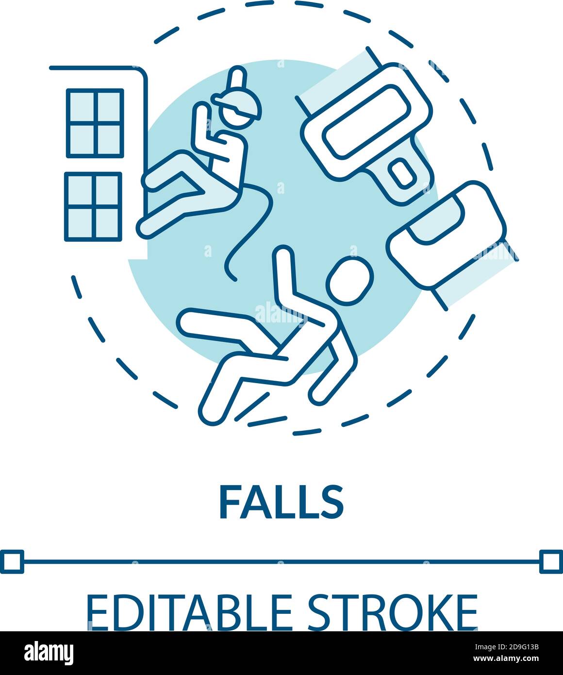 Falls concept icon Stock Vector Image & Art - Alamy